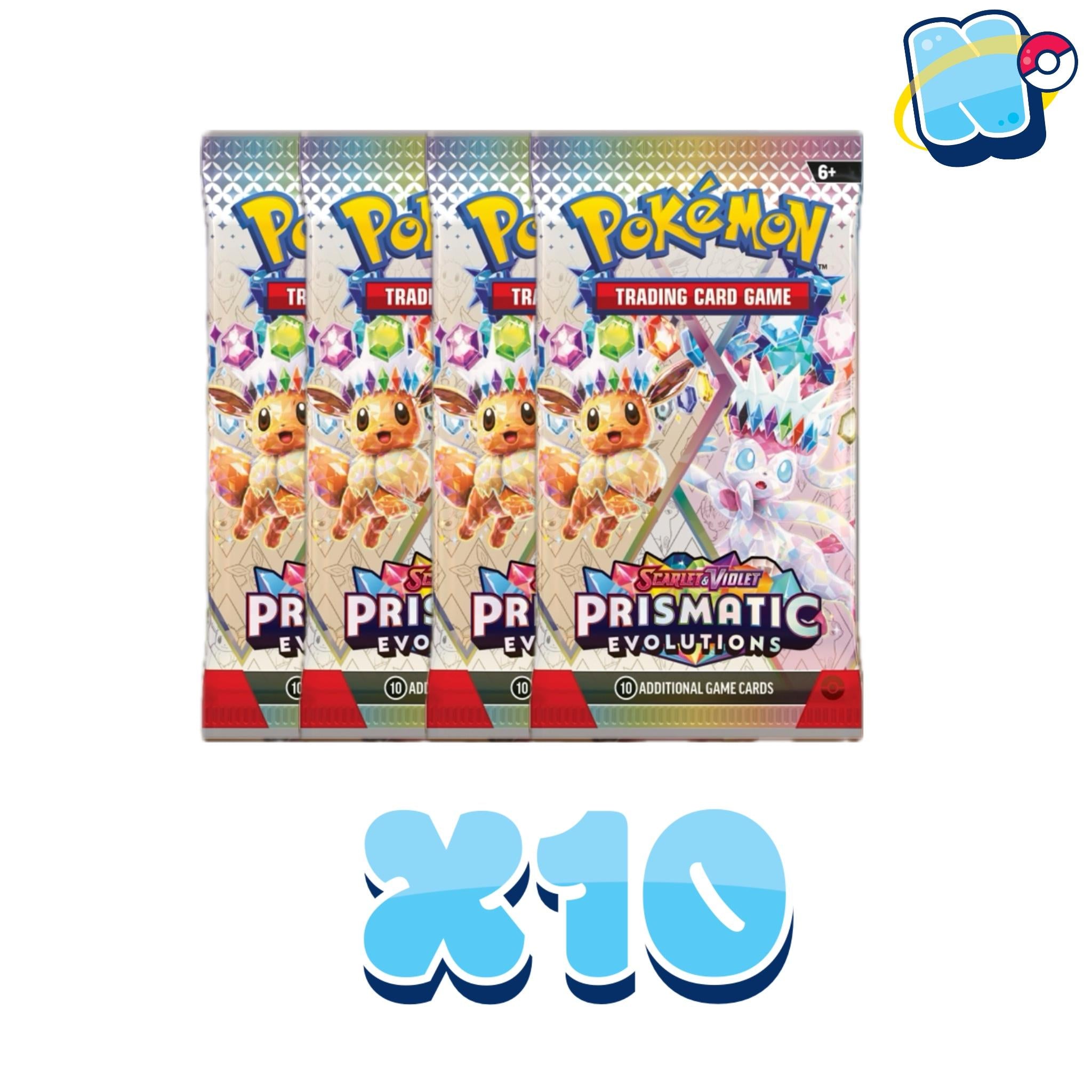 Pokemon Prismatic Evolutions Booster Pack x10 bundle – Nostalgia TCG