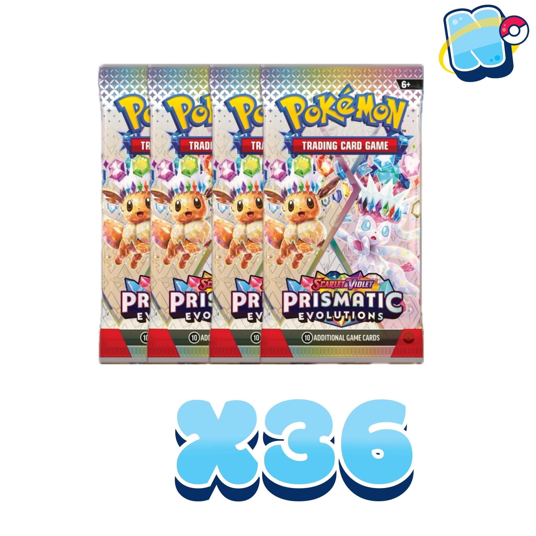 Pokemon Prismatic Evolutions Booster Pack x36 bundle – Nostalgia TCG